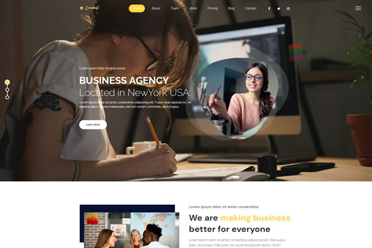 Creative Agency HTML Templates For Landing Pages - LandingLayouts